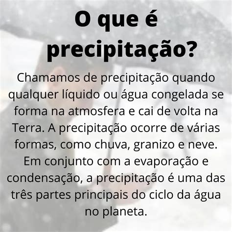 Geografia E História Ao Seu Alcance O Que é Precipitação