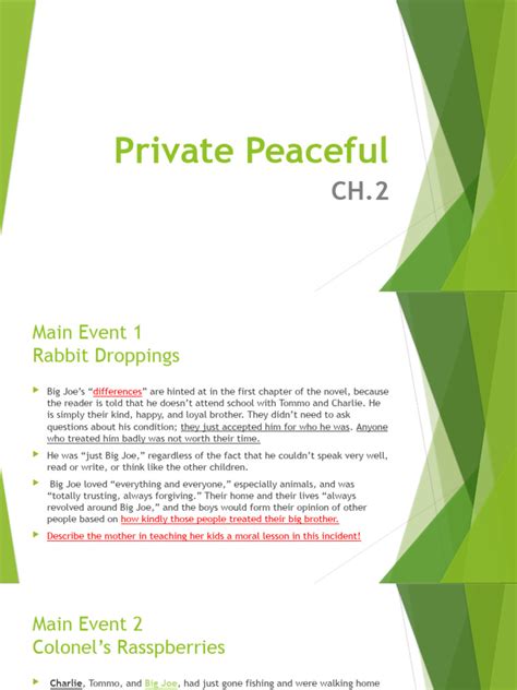 Private Peaceful Ch 2 Analysis Pdf
