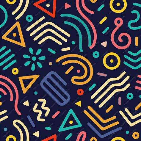 Premium Vector Vibrant Doodle Patterns
