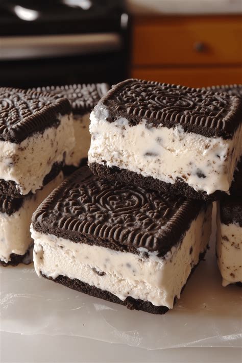 Oreo Ice Cream Sandwiches The Absolute Foodie
