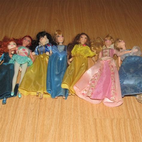 Toys Barbie Sized Disney Princess Dolls Set 7 Ariel Aurora Snow White