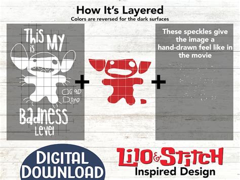 Stitch Badness Level Svg Lilo And Stitch Stickerstitch Svg Etsy Finland