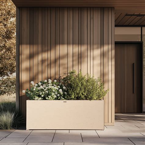 Terradeco 42 Inch Rectangular Concrete Planter（42lx14wx15h，58 Pounds