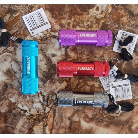 [eveready] Flashlight Led Metal Light Use Aaa Battery Comes With 3pcs Eveready Batteries