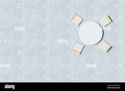 Generic Balcony Or Patio Space With Outdoor Furniture Background Top View 3d Rendering Mockup