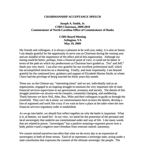 10 Acceptance Speech Example Templates Pdf Sample Templates