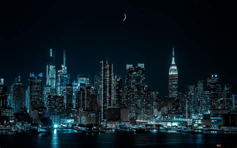 Architecture Buildings Night City 4k Wallpaper Download