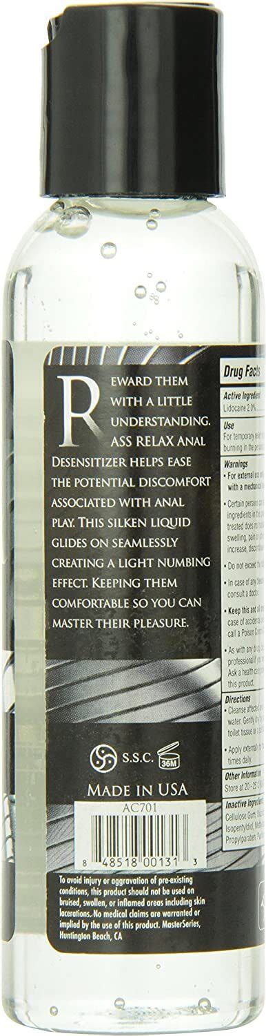 Master Series Ass Relax Anal Desensitizing Lubricant🍯water Glide
