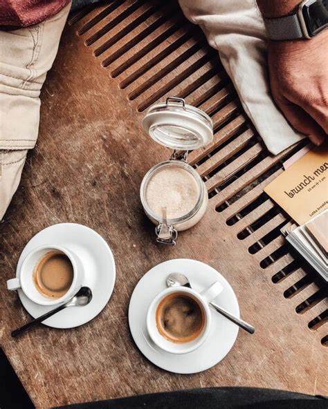 Premium Photo Espresso On A Wood Bench