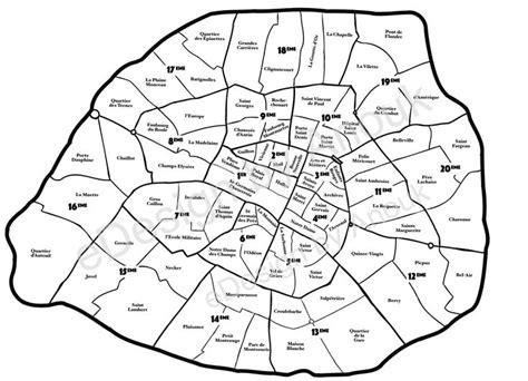 Map Of Paris Districts And Neighborhoods Paris Map With Numbered