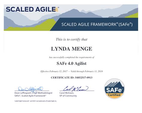 Safe® 4 0 With Sa Certification Articulate Agile