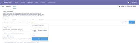 Custom Expression Aggregation In Metrics Does Not Work · Issue 22700 · Metabasemetabase · Github