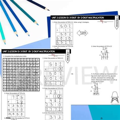 Multiplication Guided Notes Lesson 3 By 2 Digit By The Teaching Files