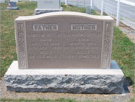 Catherine Goshert Ditzler 1860 1935 Memorial Find A Grave