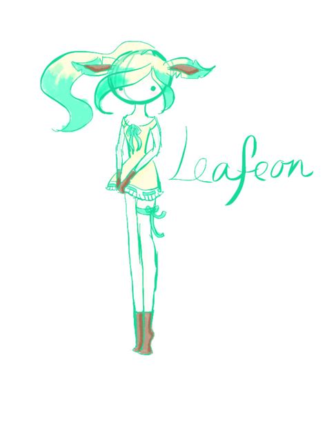 Pokemon Gijinka Leafeon By Minty Red On Deviantart