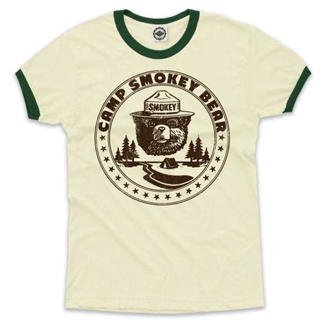 Camp Smokey Bear Unisex Ringer Tee Hank Player