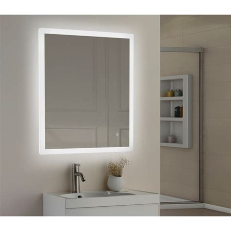 Style Selections 30 In Led Lit Mirror Rectangular Frameless Lighted Led