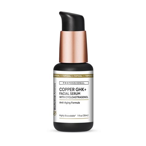 Hormone Free Copper Ghk Facial Serum With Cycloastragenol