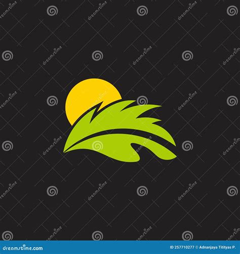 Tropical Moon Night Coconut Leaf Logo Vector Stock Vector Illustration Of Exotic Hawaii