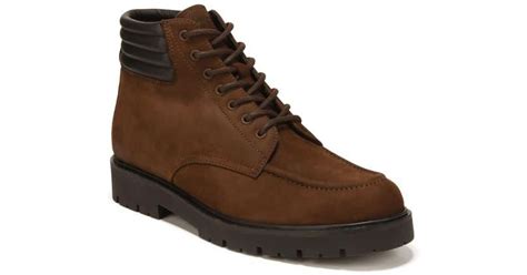 Vince Leonard Lugged Suede Boot In Brown For Men Lyst