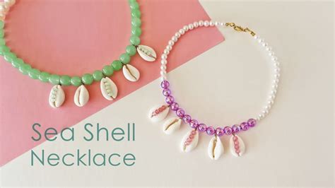 How To Make Sea Shell Necklace Easy Diy Jewelry Make Simple Sea