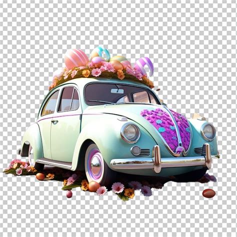 Premium Psd 3d Psd Of Easter Car