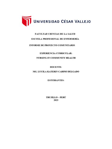 Esquema De Proyecto Comunitario Tagged Pdf