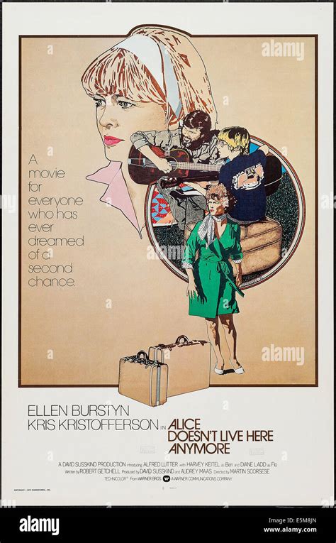 Alice Doesnt Live Here Anymore L R Ellen Burstyn Kris Kristofferson Alfred Lutter On Poster