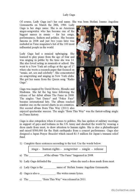 Readind A Biography Reading For Deta English Esl Worksheets Pdf And Doc