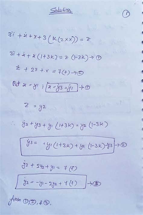 [solved] 3 Find The State Space Form Of The Mathematical Model I 2z X Course Hero