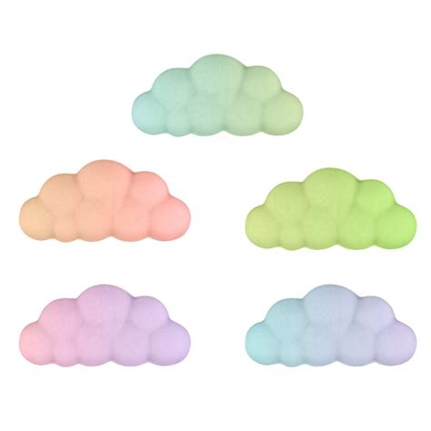 Zzz Colorful Cloud Shaped Mouse Pad Memory Foam Silicone Wrist Rest For