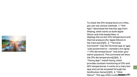 Cpu Sensor Mac Comprehensive Guide To Temperature Monitoring And