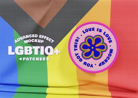 Premium Psd Pride Day Patch Mockup