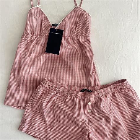 Brandy Melville Edith Red Gingham Set Cami And Depop