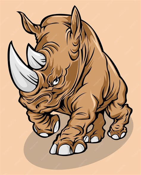 Premium Vector Rhino Vector Ilustration