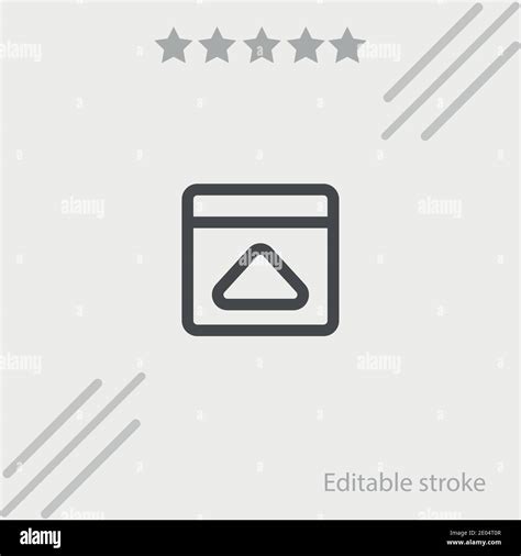 Up Button Outline Vector Icon Modern Simple Vector Illustration Stock