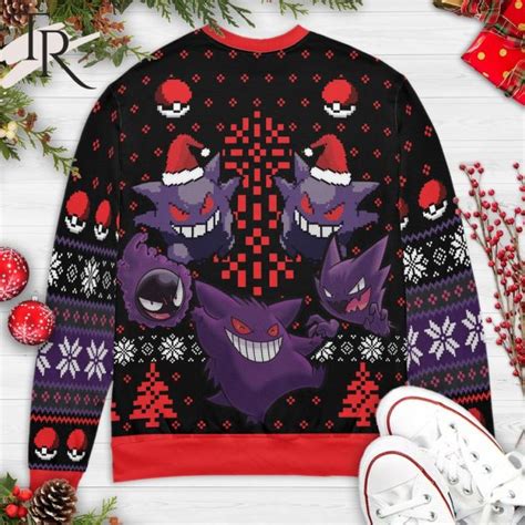 Ghosts Type Pokemon Christmas Ugly Sweater Torunstyle