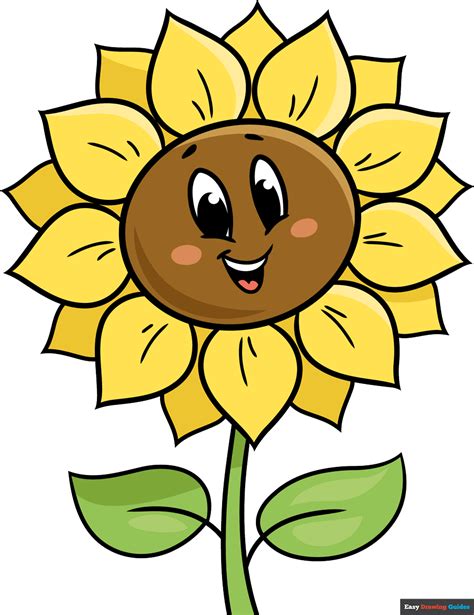 How To Draw A Sunflower Easy For Beginners
