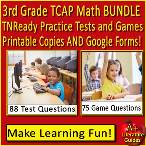 3rd Grade Tcap Tnready Math Practice Tests And Games Bundle Test Prep
