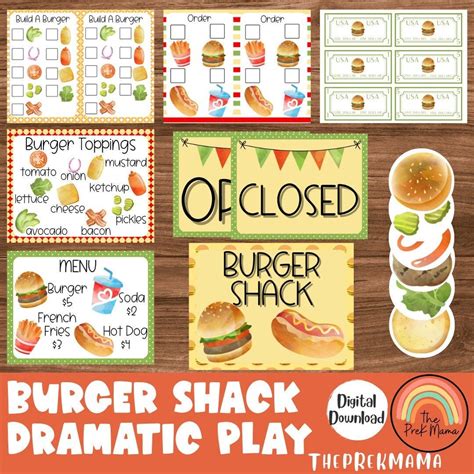 Hamburger Shack Dramatic Play Pretend Play Classroom Dramatic Play Home Dramatic Play