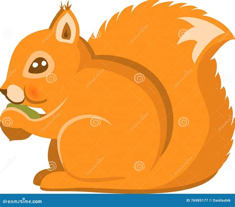 Cartoon Squirel Vector Isolated Stock Vector Illustration Of Collection Mascot 76985177