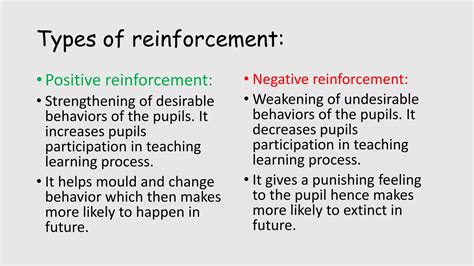 Skill Of Reinforcement In Microteaching Pptx