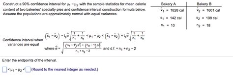 solved construct a 90 confidence interval for μ1 μ2 with