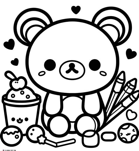 17 Rilakkuma Coloring Pages Free Unique Printables