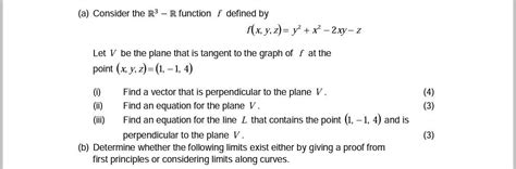 Solved A Consider The R3R Function F Defined By Chegg Com