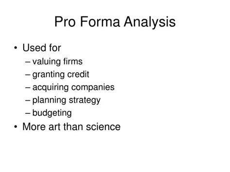 Ppt Pro Forma Analysis Powerpoint Presentation Free Download Id 669482