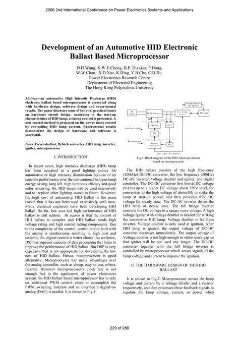 Pdf Development Of An Automotive Hid Electronic Ballast Based