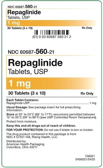 Repaglinide By American Health Packaging Repaglinide Tablet