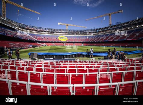 An Inside View Of The Spotify Camp Nou Stadium Under Construction On 23