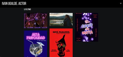 Iván Ugalde Actor Carmen Triviño Visual Designer